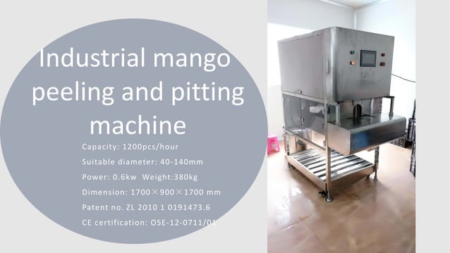 Mango peeling destoning machine | PPT