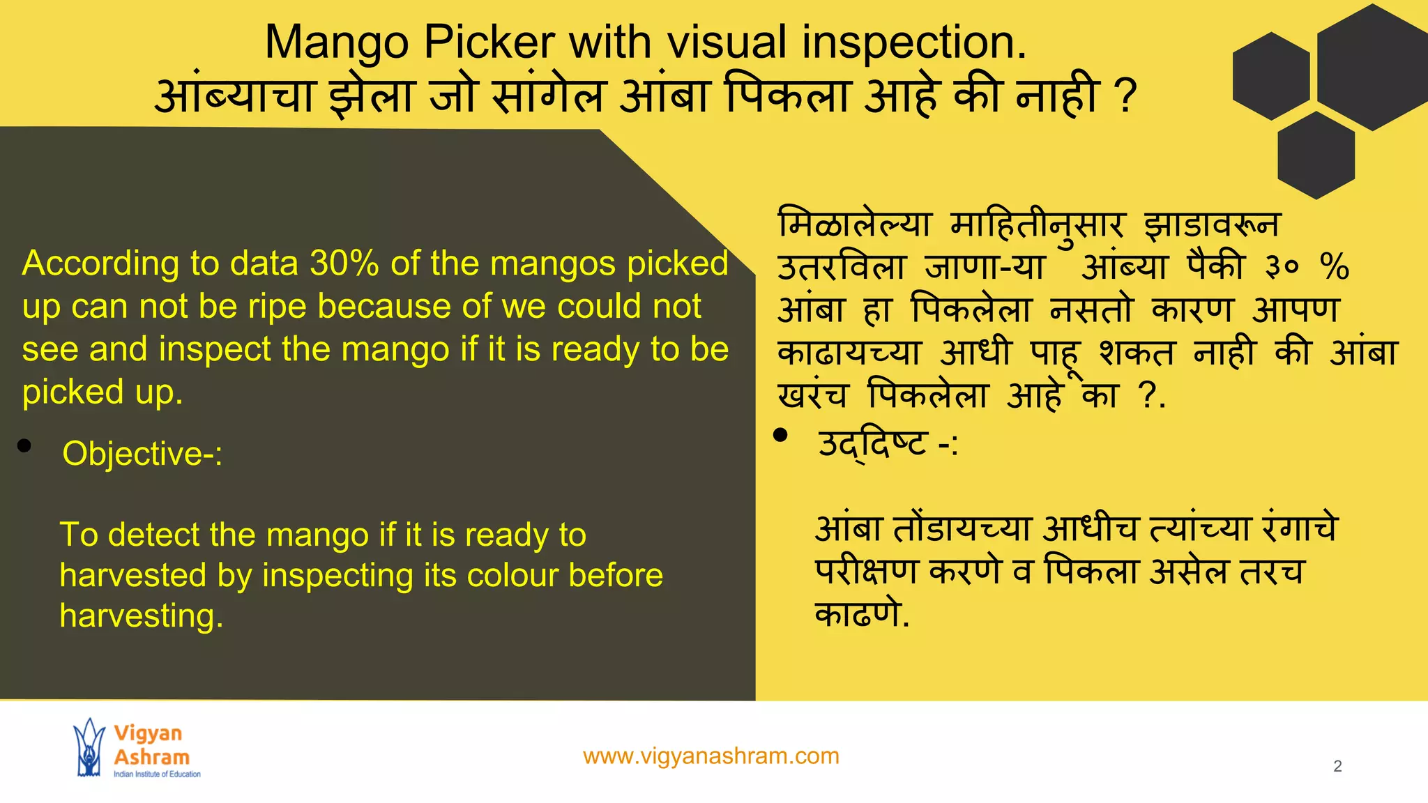 Mango Picker With Visual Inspection | PPT