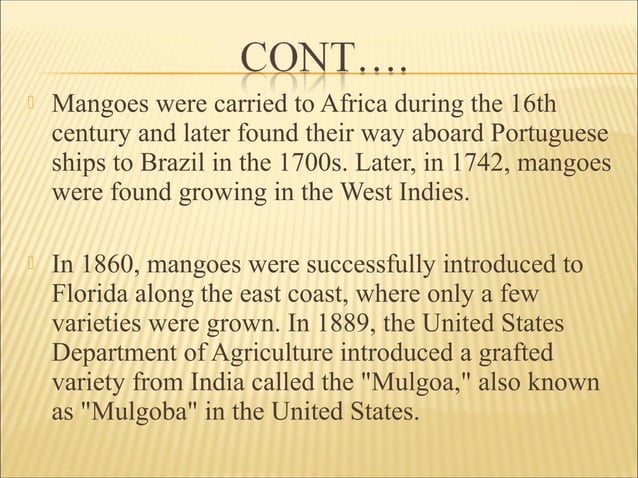 Mango Processing PPT of Pakistan | PPT