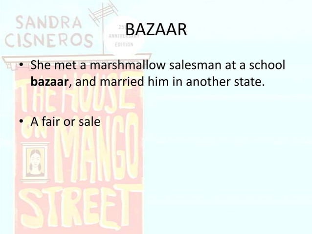 Mango Street Vocabulary | PPTX