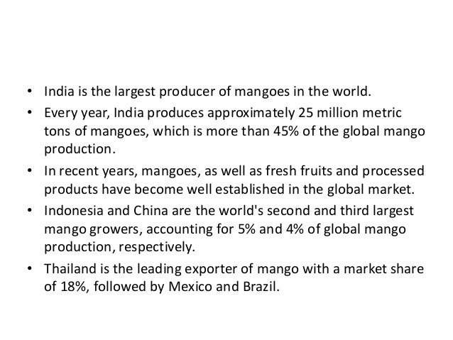 Mango varieties in India, production and economic importance | PPTX