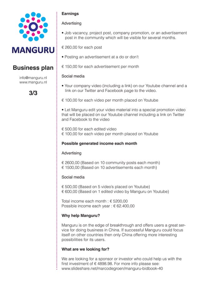 Manguru Businessplan | PDF