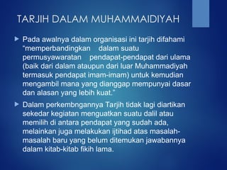 MANHAJ-TARJIH-MUHAMMADIYAH Metro Lampung.ppt