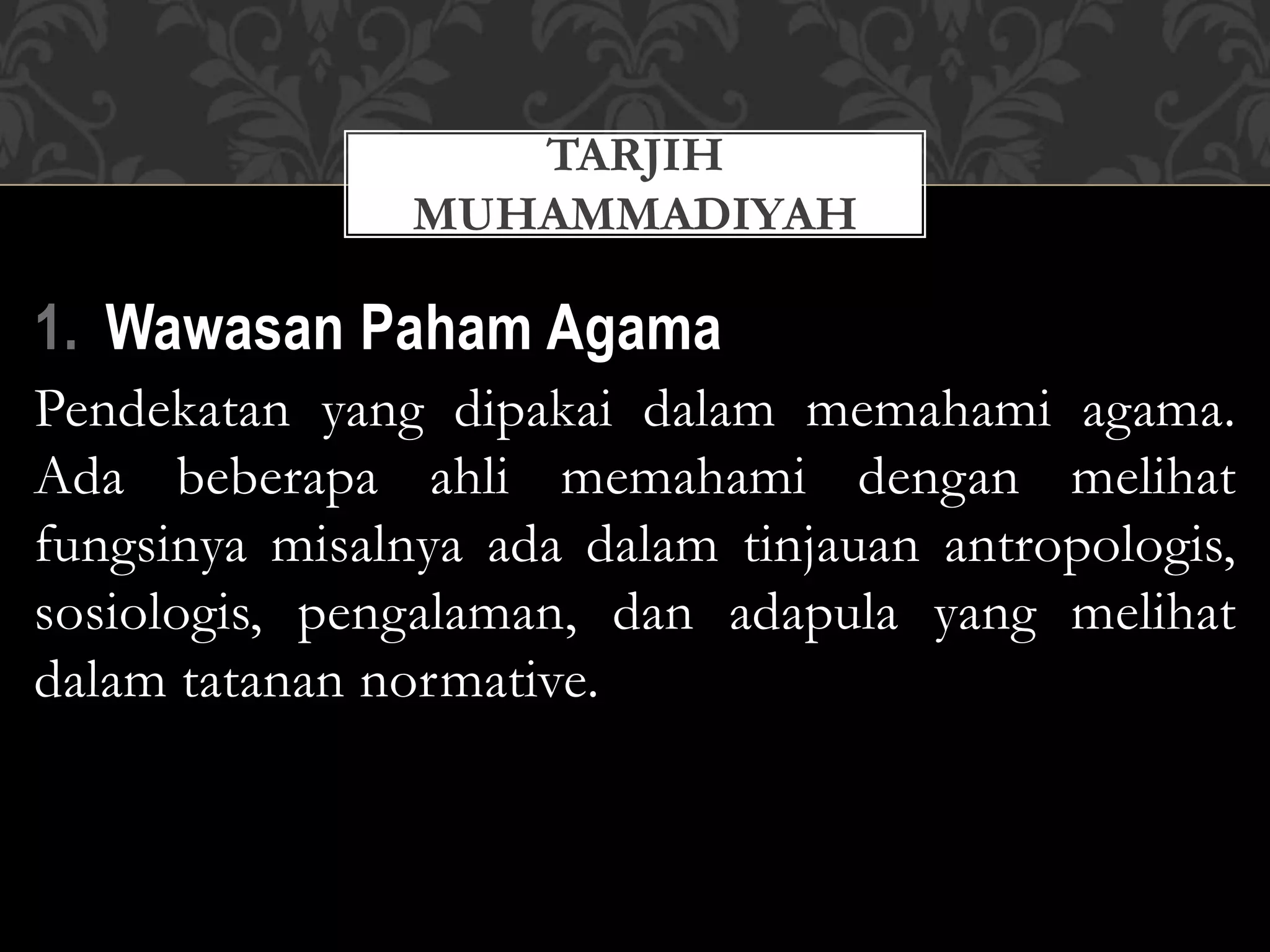 Manhaj Tarjih Muhammadiyah | PPTX