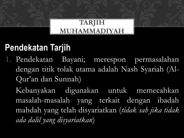 Manhaj Tarjih Muhammadiyah | PPTX