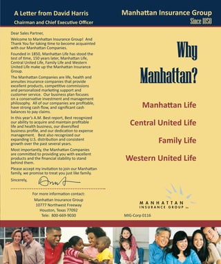 Manhattan company brochure | PDF | Life Insurance | Insurance