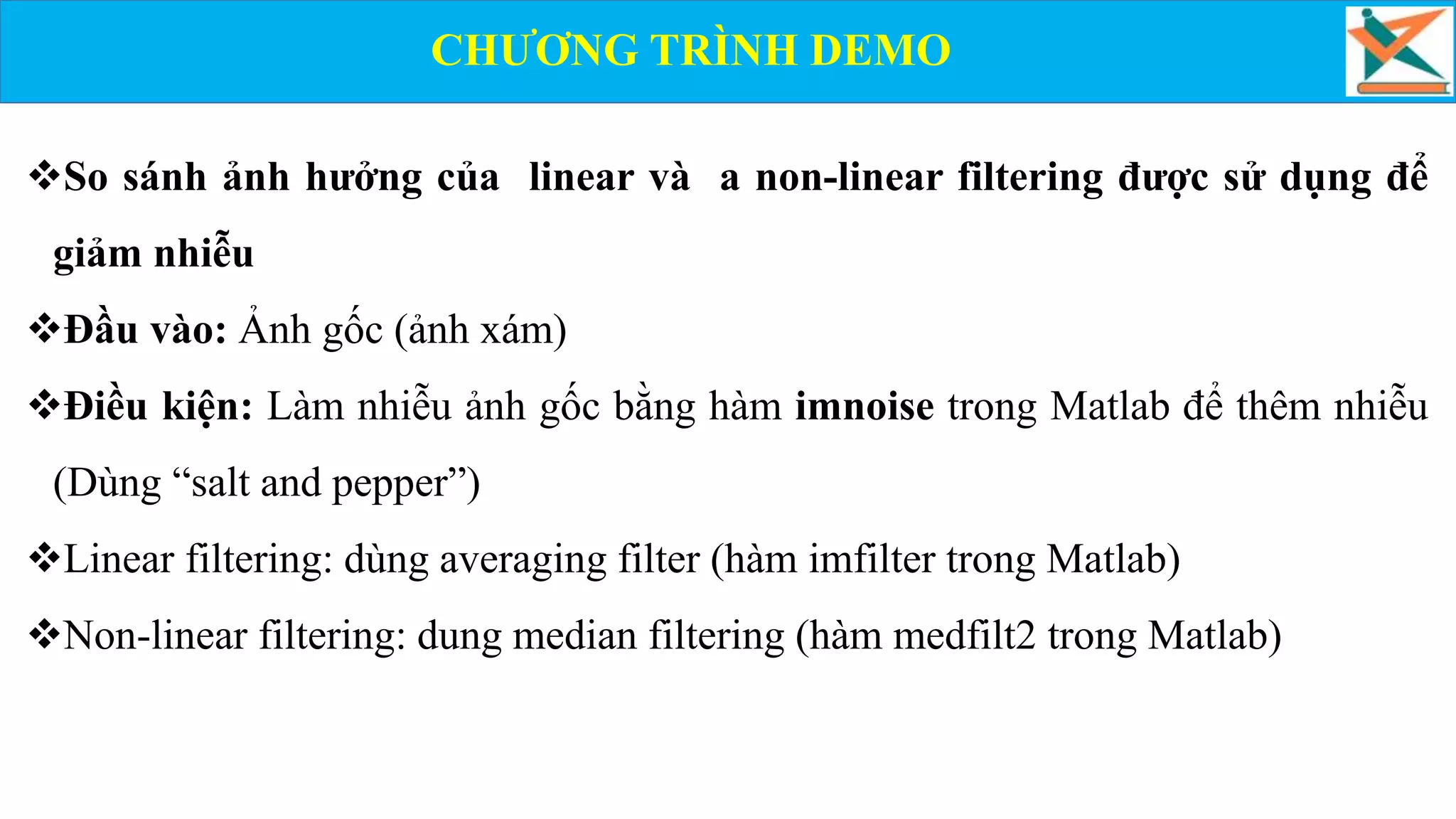 linear filtering & Non-linear filtering | PPTX