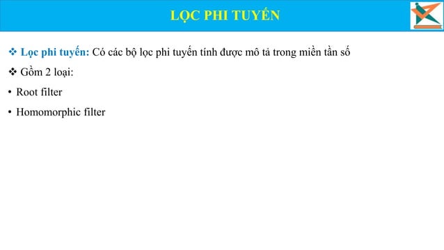 linear filtering & Non-linear filtering | PPTX