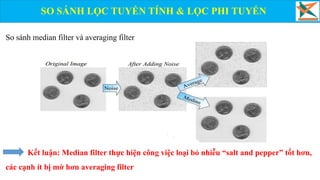 linear filtering & Non-linear filtering | PPTX