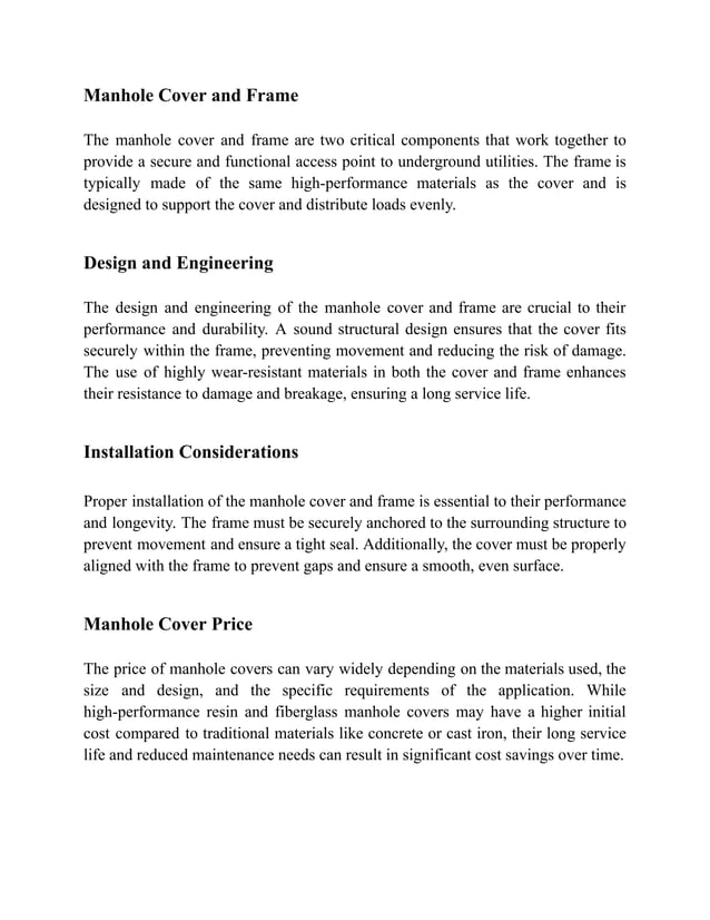 Manhole Covers_ Design, Durability & Innovation.pdf | Civil Engineering ...