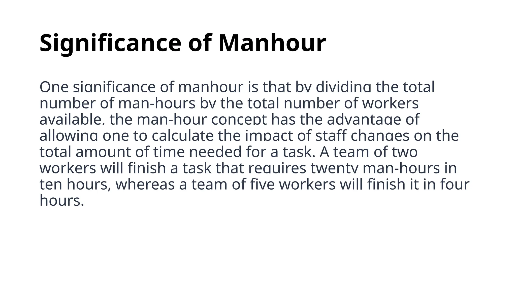 MAN HOUR.pptx Calculating Man Hours Per Month | PPTX