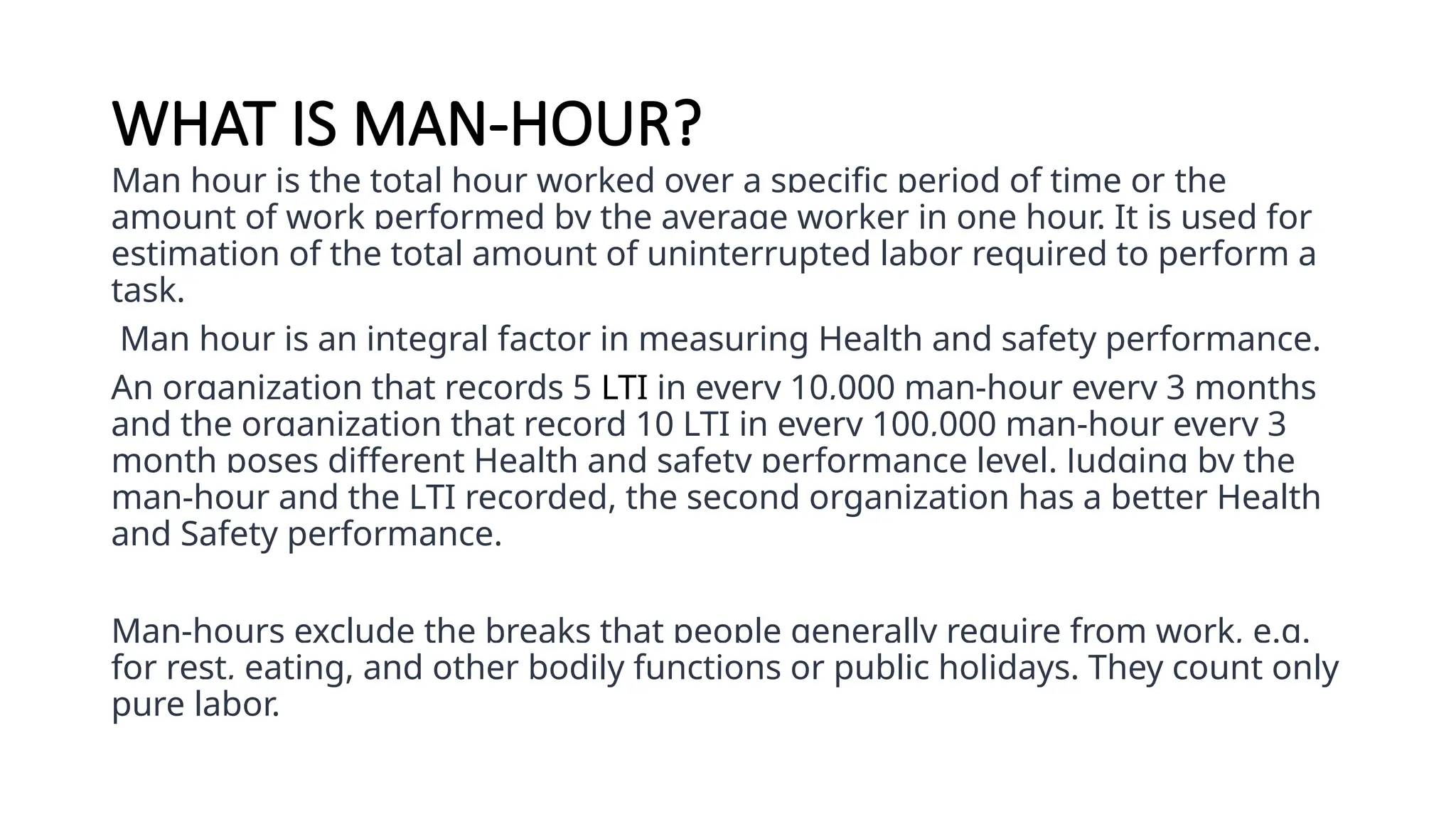MAN HOUR.pptx Calculating Man Hours Per Month | PPTX