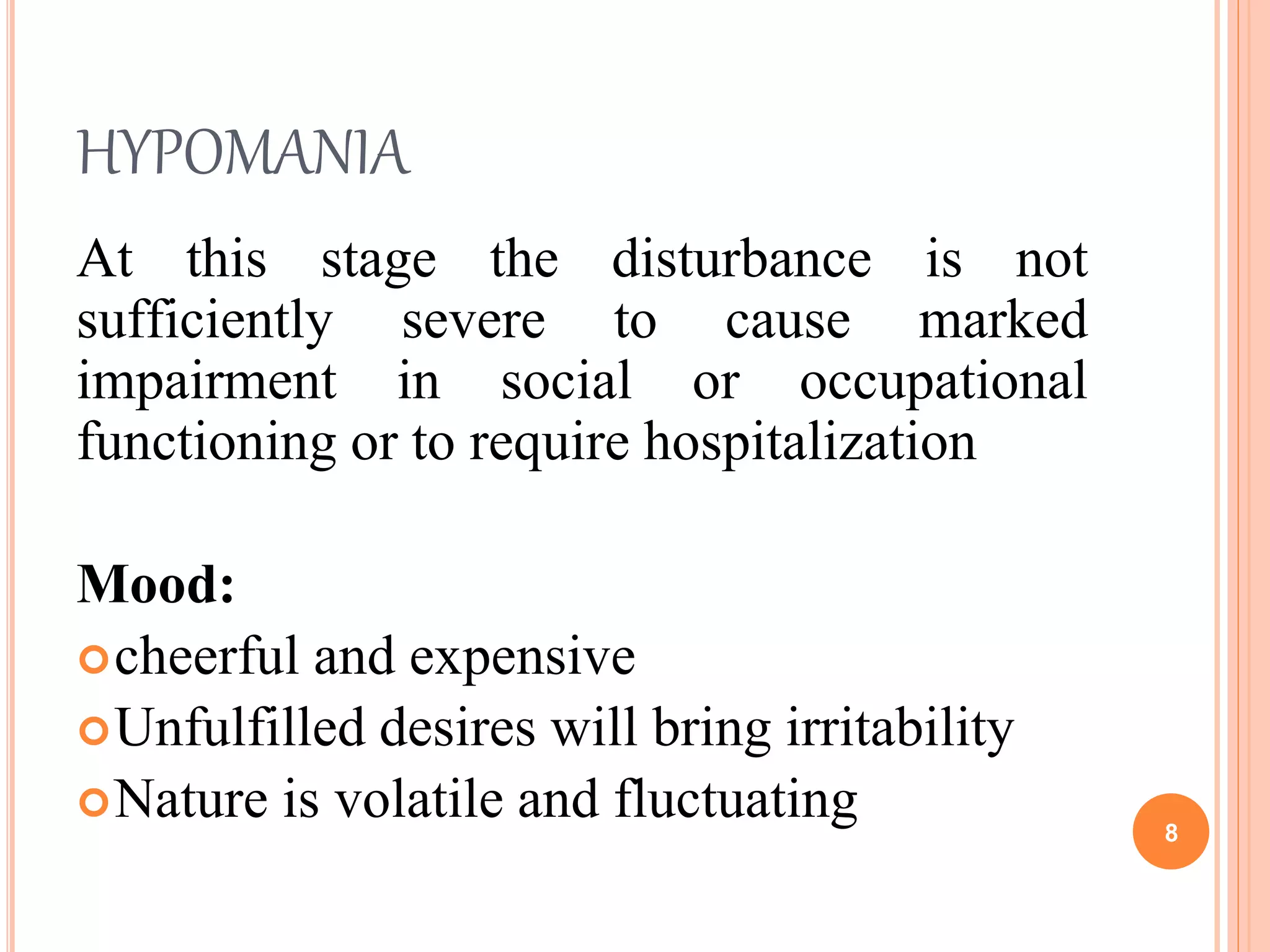 Mania. bipolar disorder. manic disorder | PPTX | Brain and Nervous ...
