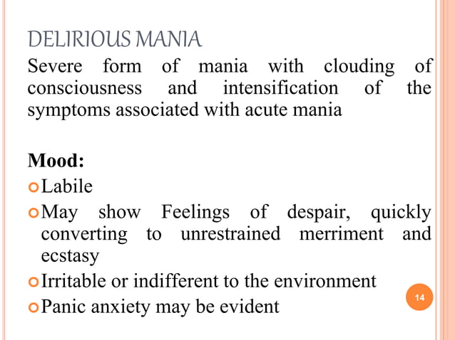 Mania. bipolar disorder. manic disorder | PPTX | Brain and Nervous ...