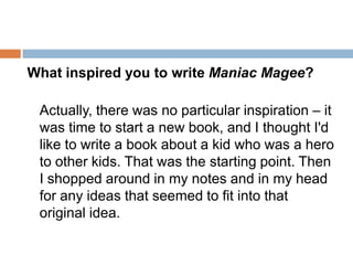 Maniac Magee | PPTX