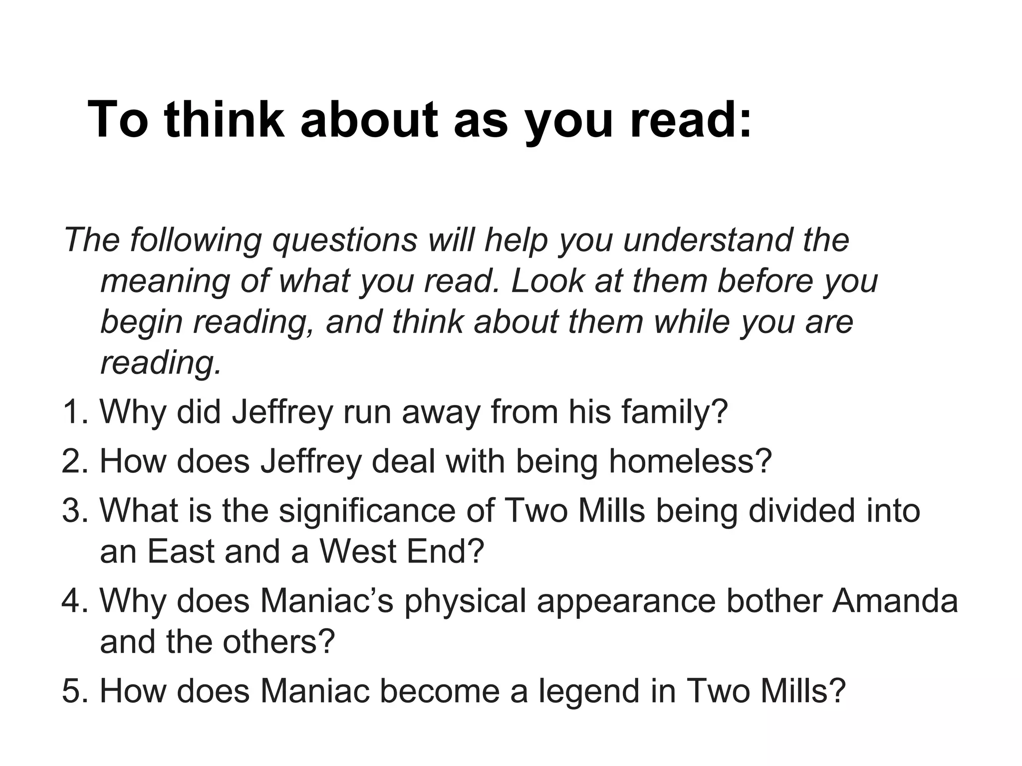 Maniac magee part 1 | PPTX | Baseball | Sports