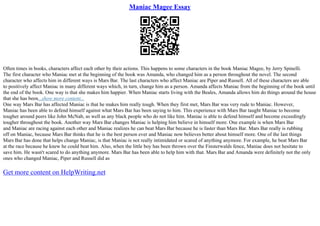 Maniac Magee Character Analysis | PPT