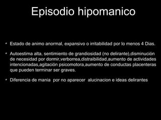 Mania e hipomania | PPT