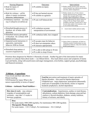 Mania notes and questions | PDF