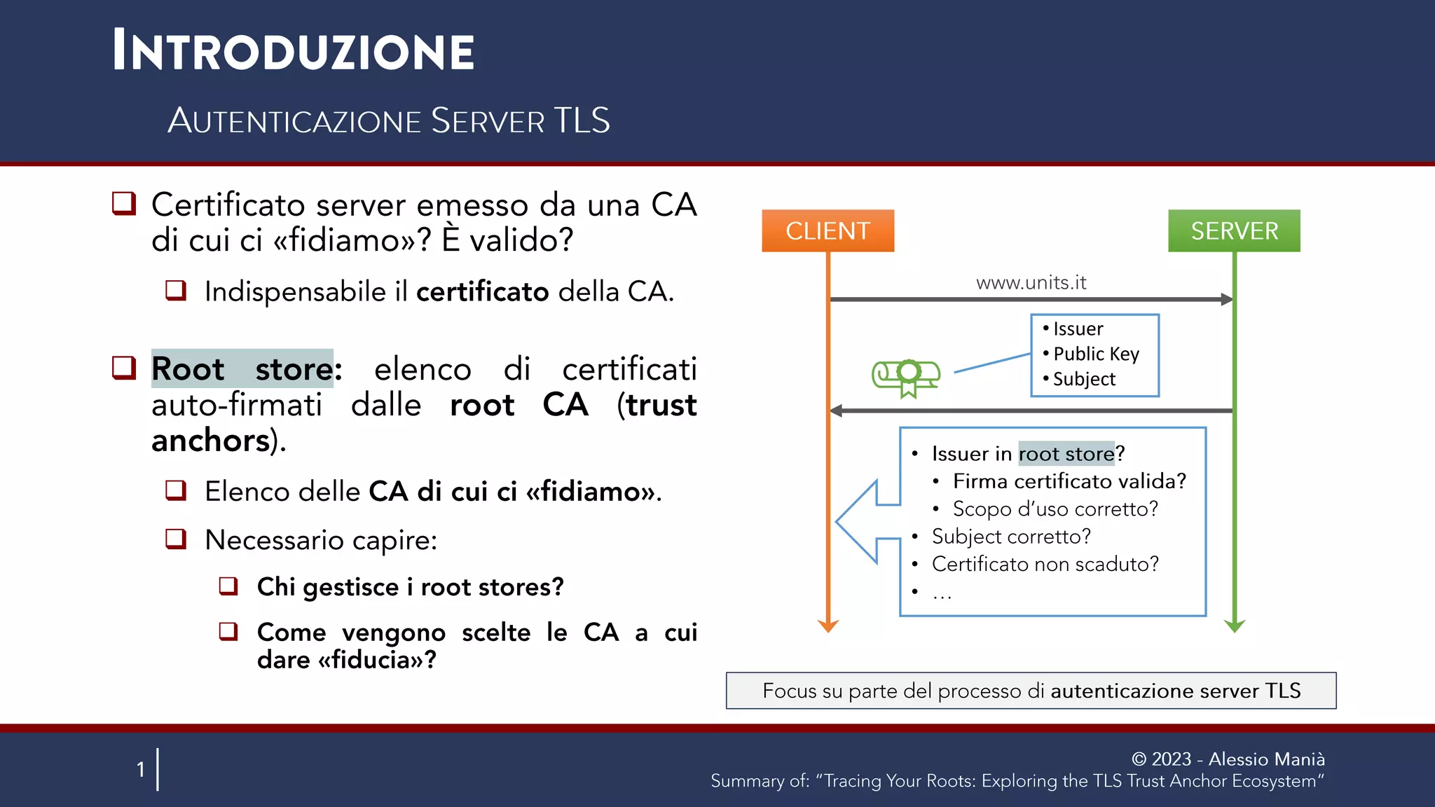 Summary of: “Tracing Your Roots: Exploring the TLS Trust Anchor ...