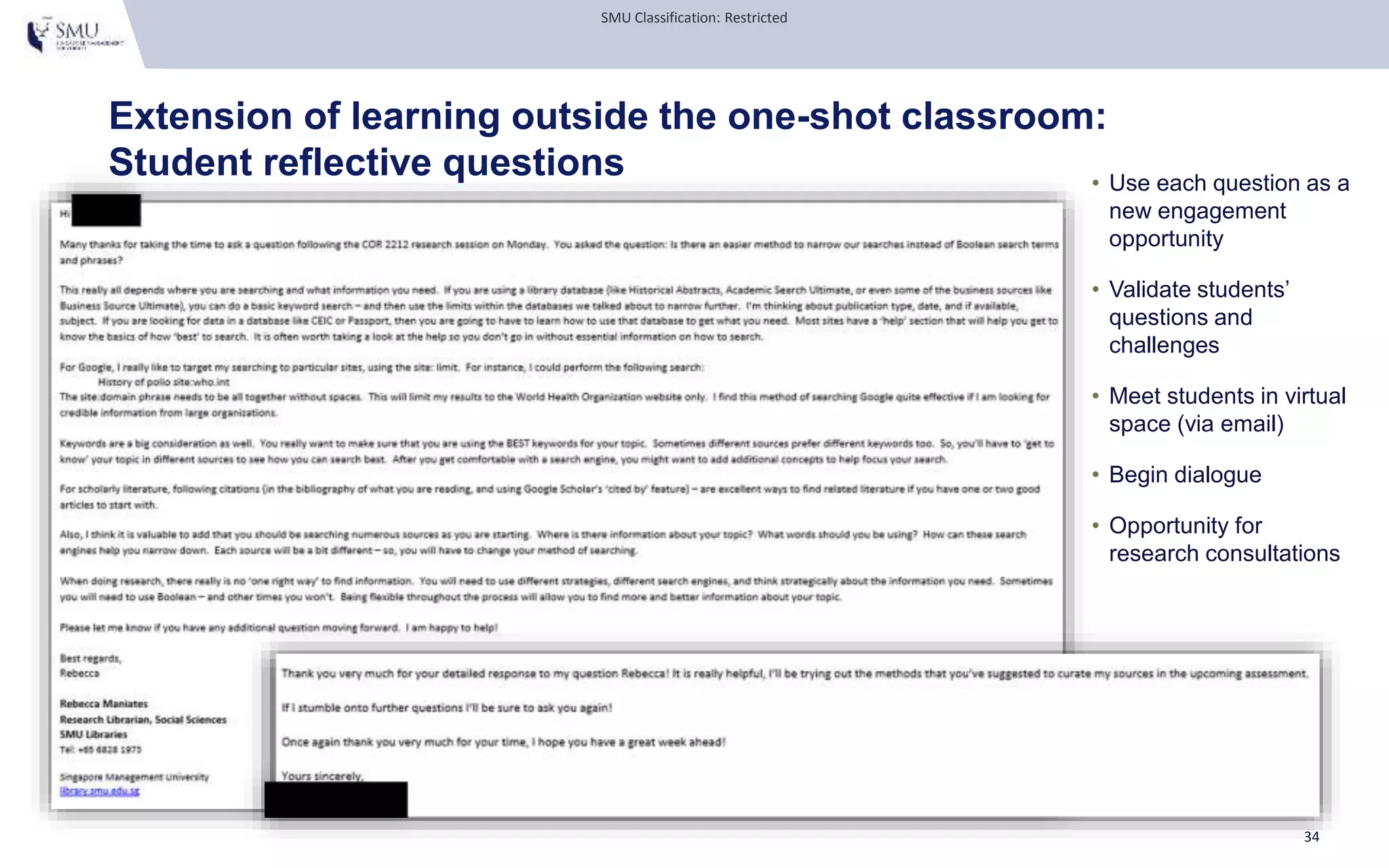 Revisiting the One-Minute Paper: Personal Reflections, Student ...
