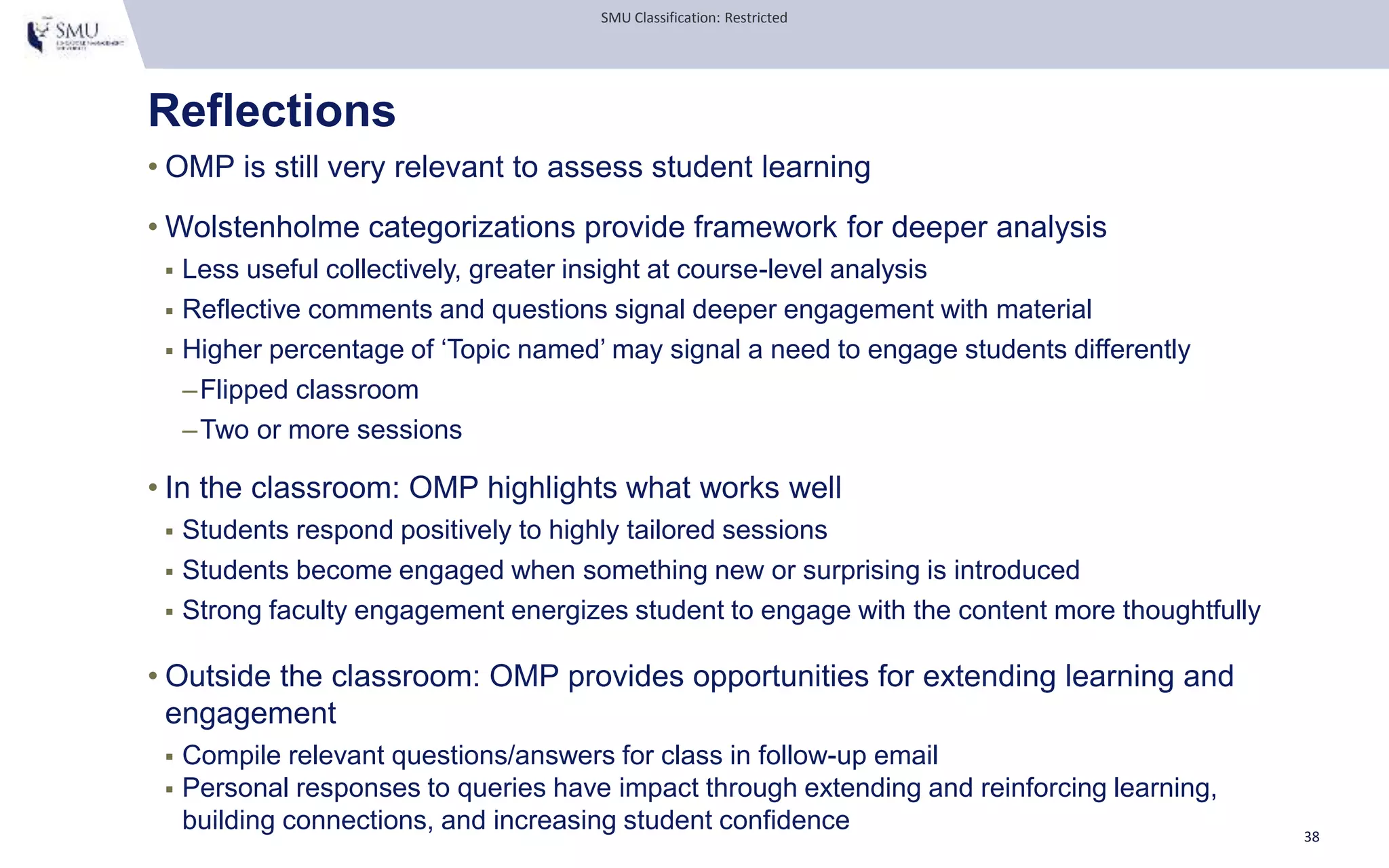 Revisiting the One-Minute Paper: Personal Reflections, Student ...