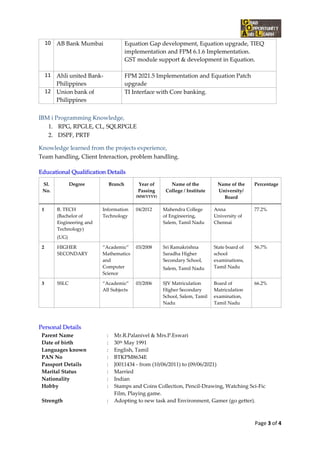 Manibharathi palanivel profile 2021 | PDF