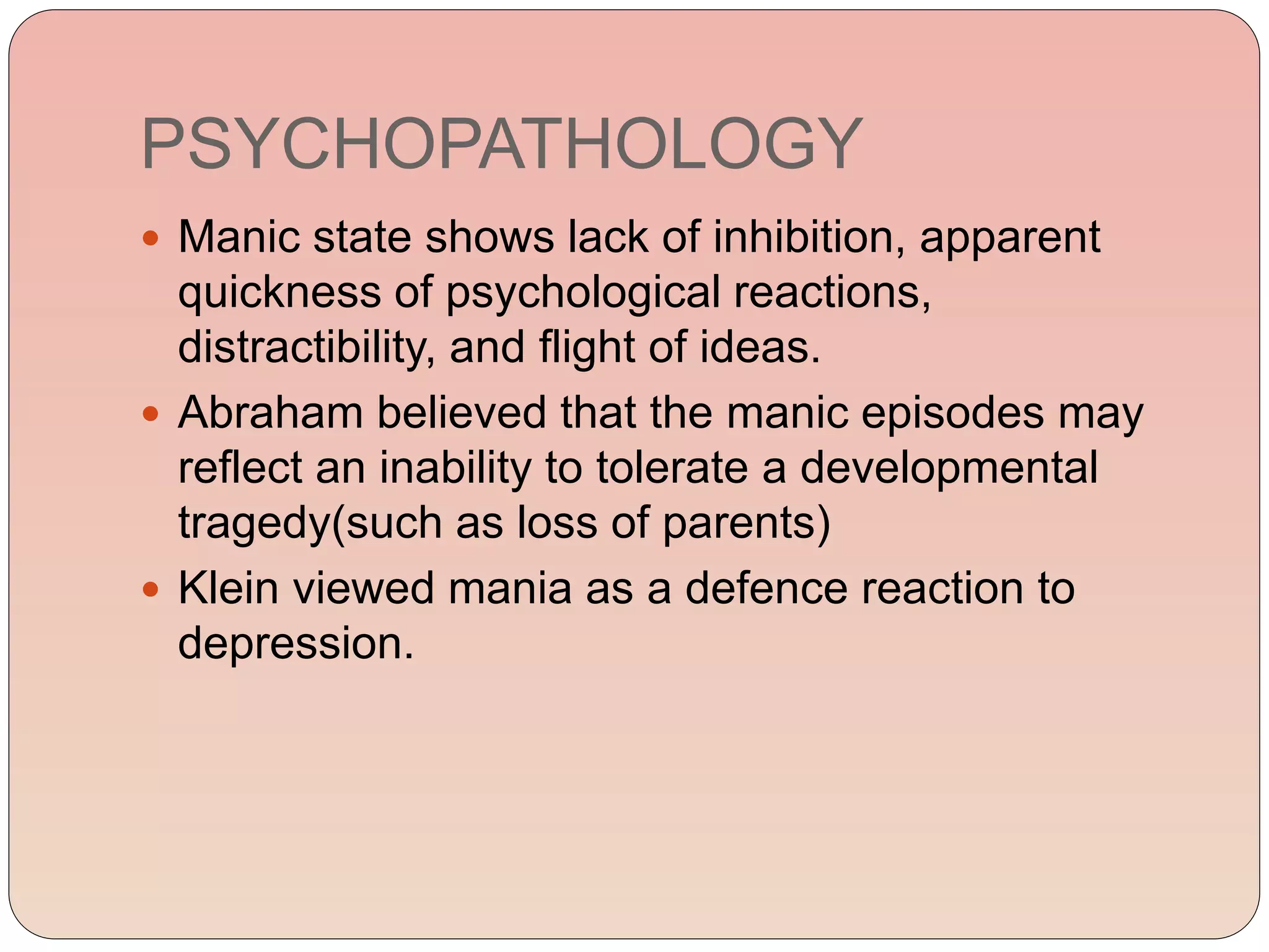 Manic episode ( f30), MANIA | PPTX