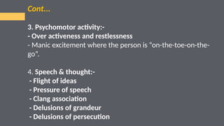 manic episode in mood disorder of mental health | PPTX