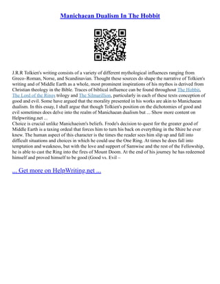 Manichaean Dualism In The Hobbit | PDF
