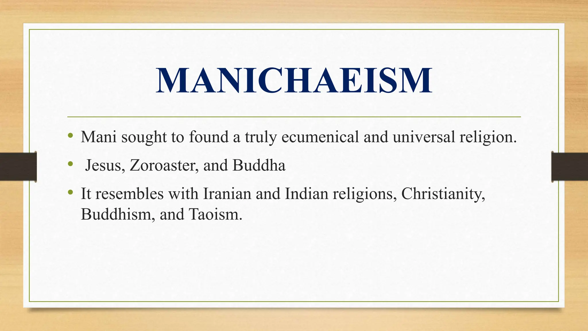 Powerpoint Presentation on Manichaeism.pptx | Christianity | Religion ...