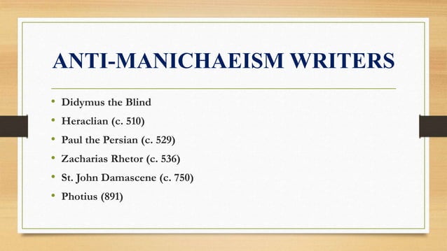 Powerpoint Presentation on Manichaeism.pptx | Christianity | Religion ...