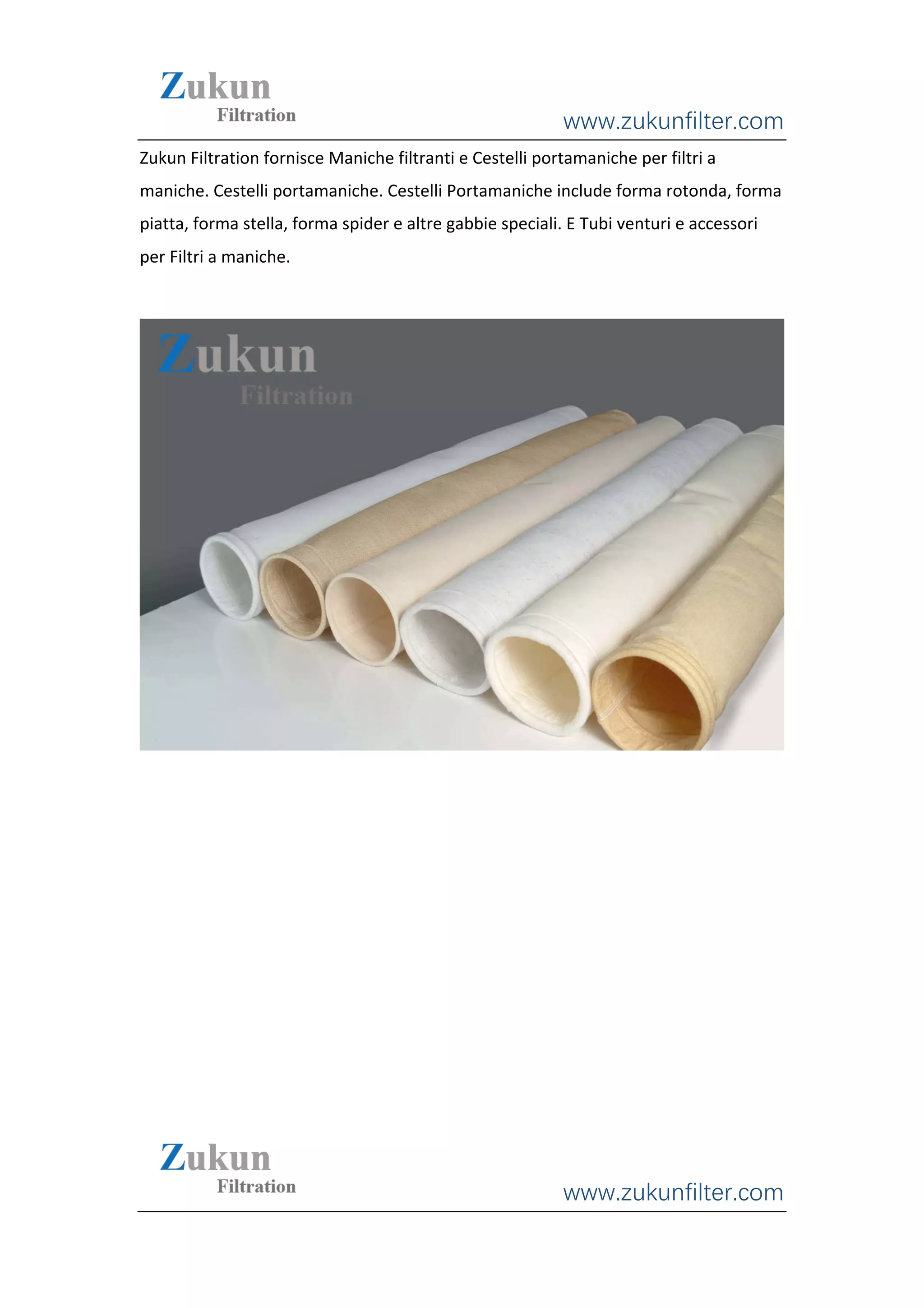 Maniche filtranti zukun filtration | PDF