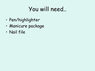 Manicure introduction | PPT