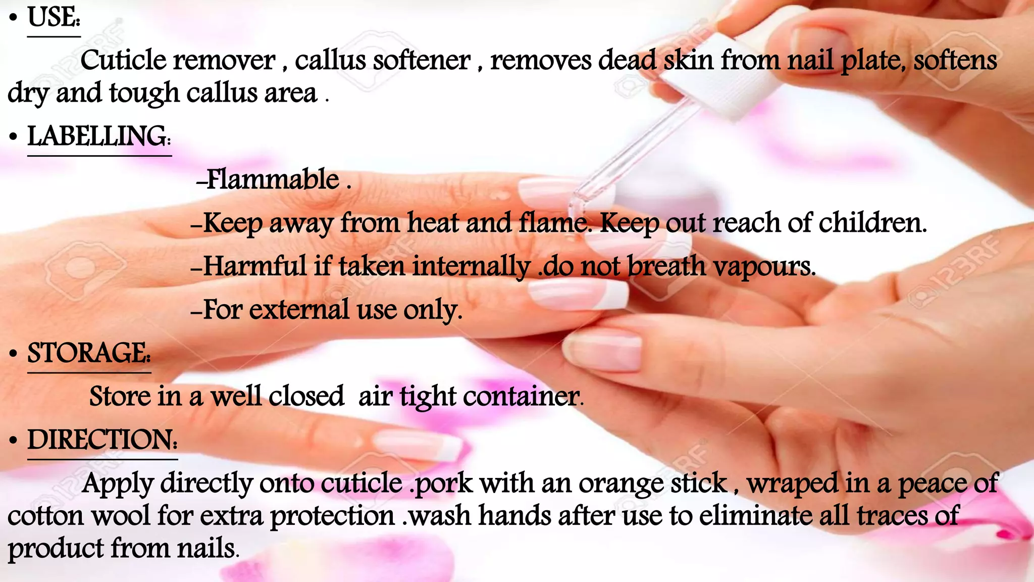 Manicure preparations ppt | PPTX