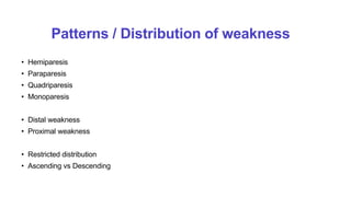 Manievelraaman's APPROACH TO NEUROLOGICAL WEAKNESS | PPTX