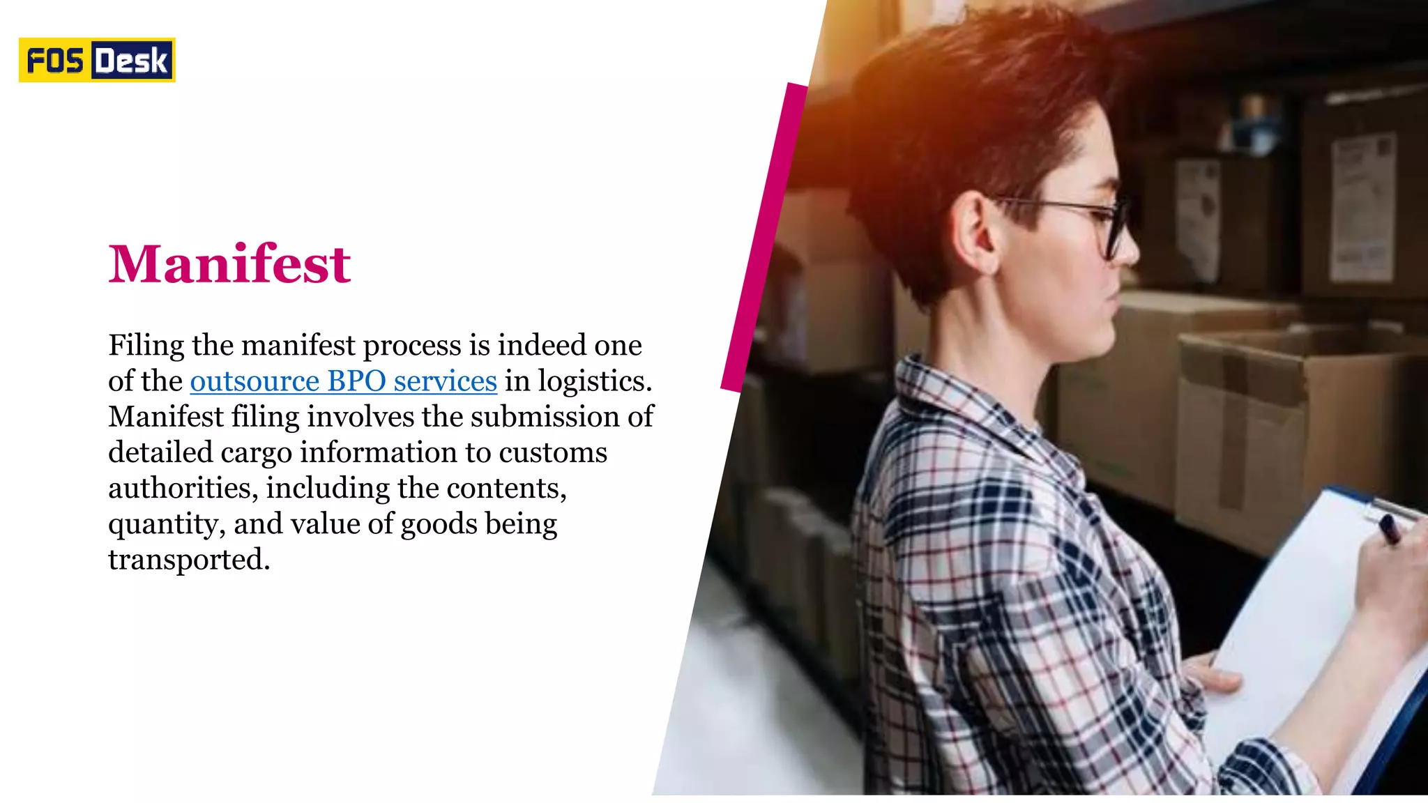 Manifest Filing in Logistics | PPTX