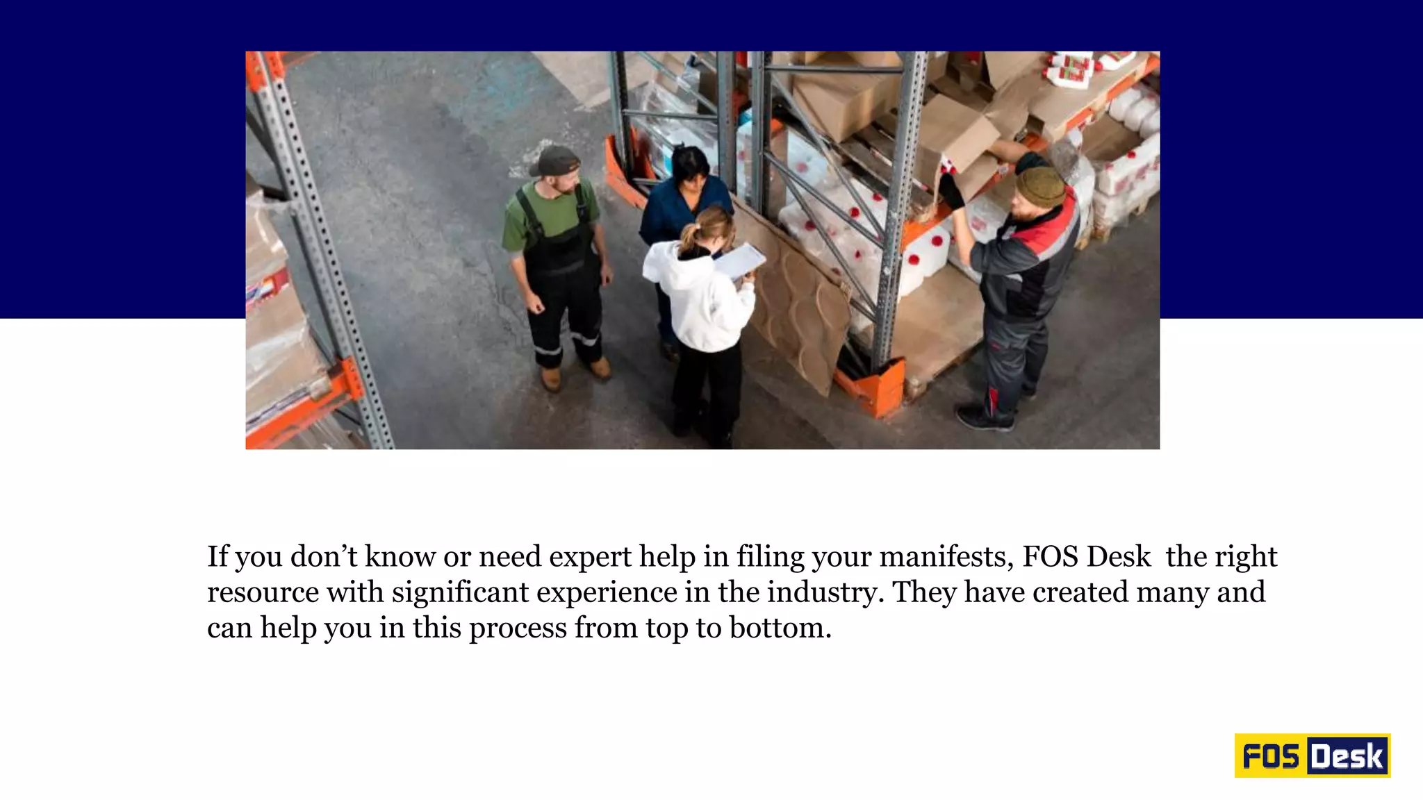 Manifest Filing in Logistics | PPTX