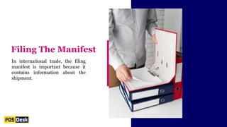 Manifest Filing in Logistics | PPTX