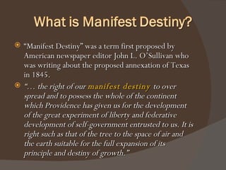 Manifest Destiny | PPT