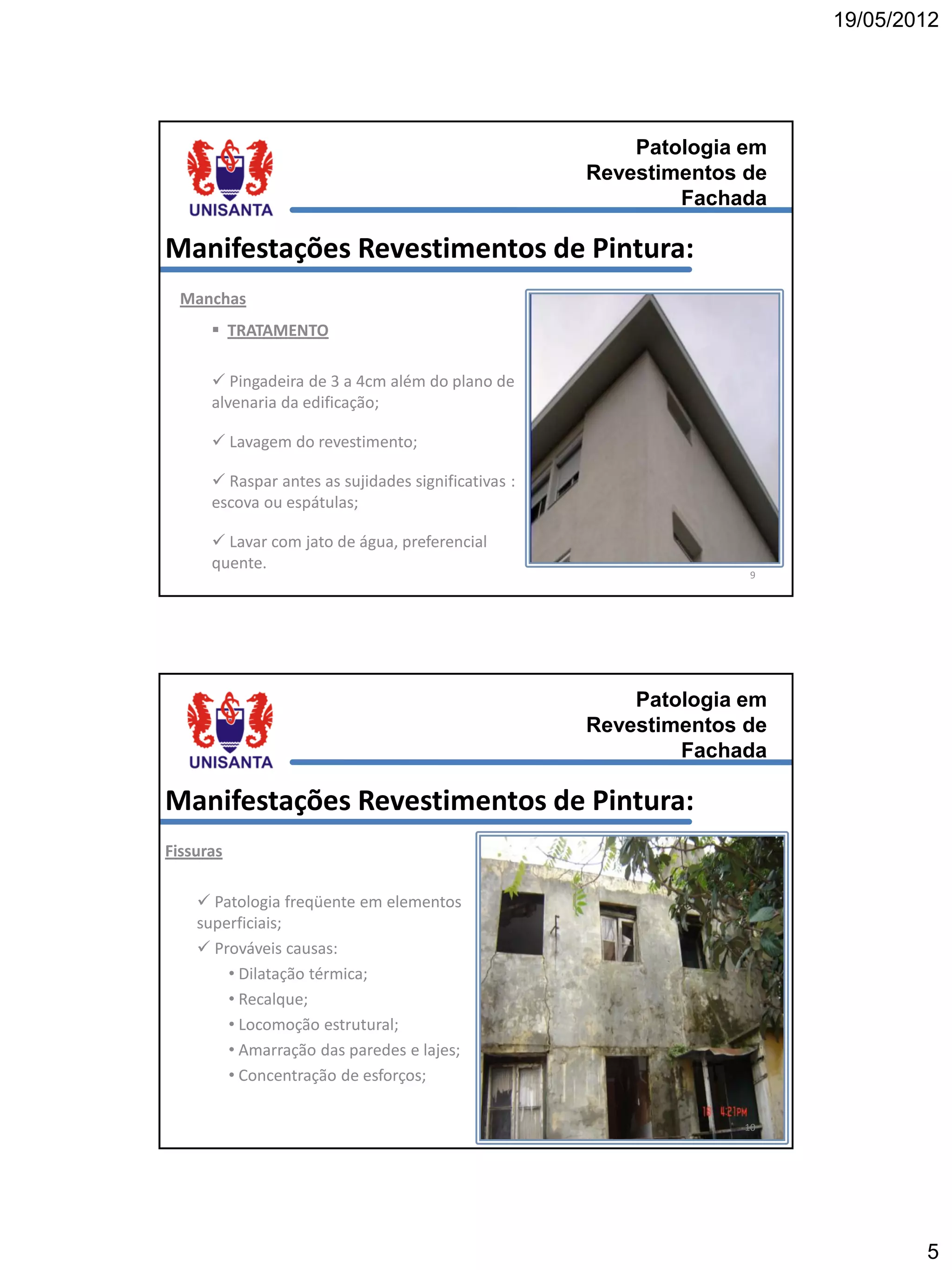 Manifesta patologias-revestimentos-fachadas | PDF