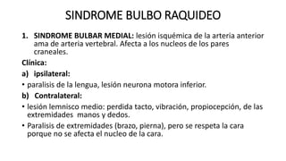 Manifestaciones clinicas sindrome del tronco cerebral | PPTX