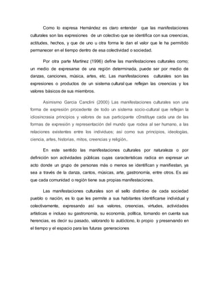 Manifestaciones culturales en venezuela | DOC