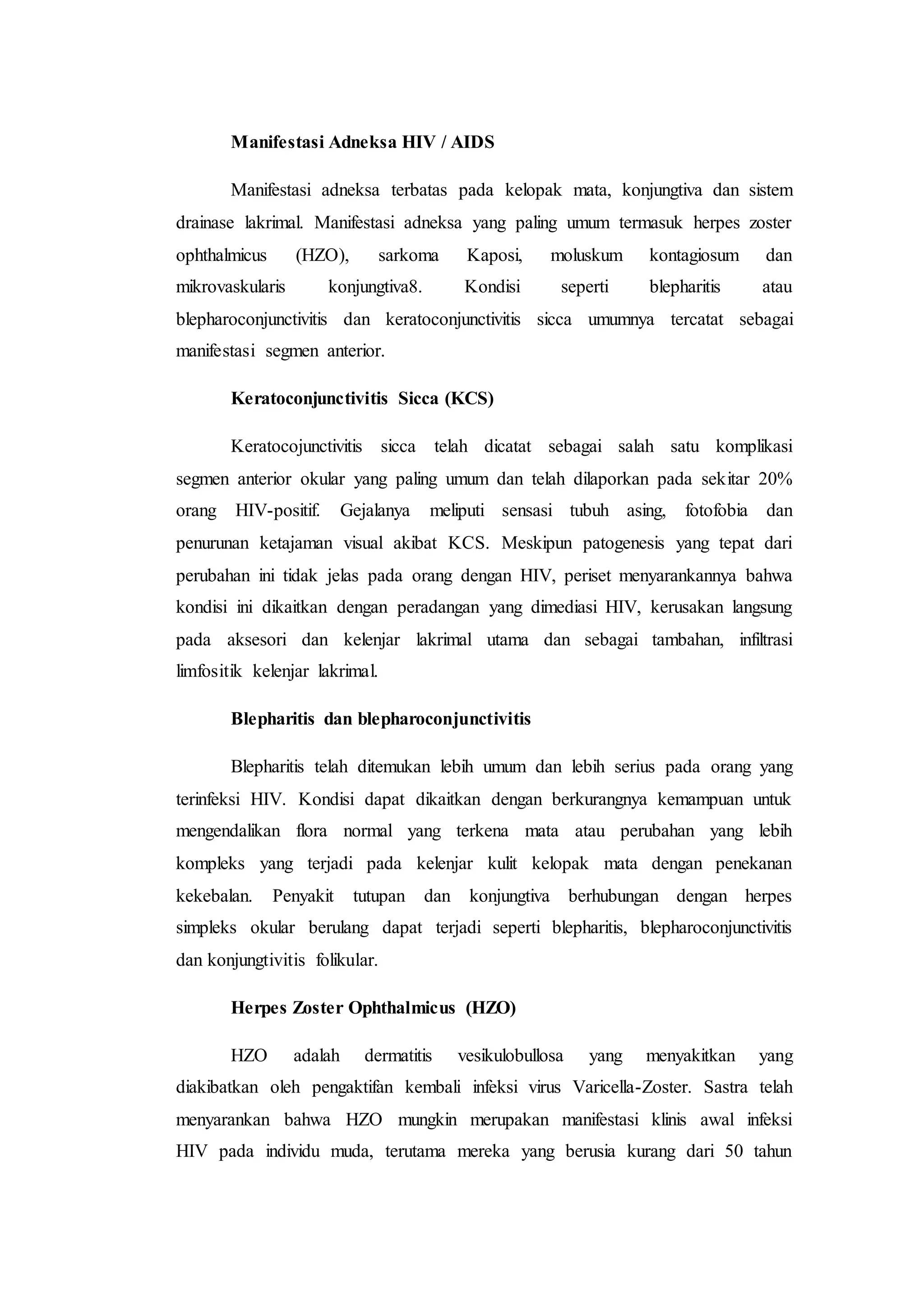Manifestasi okuler pada hiv | DOCX