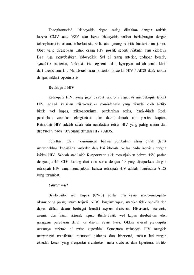 Manifestasi okuler pada hiv | DOCX