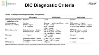 Manifestation of DIC.pptx | Blood Disorders | Diseases and Conditions