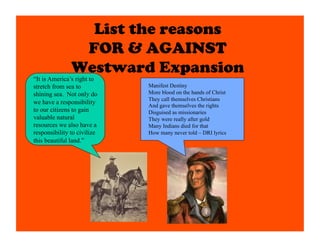 Manifest Destiny | PDF