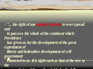 Manifest Destiny | PPT
