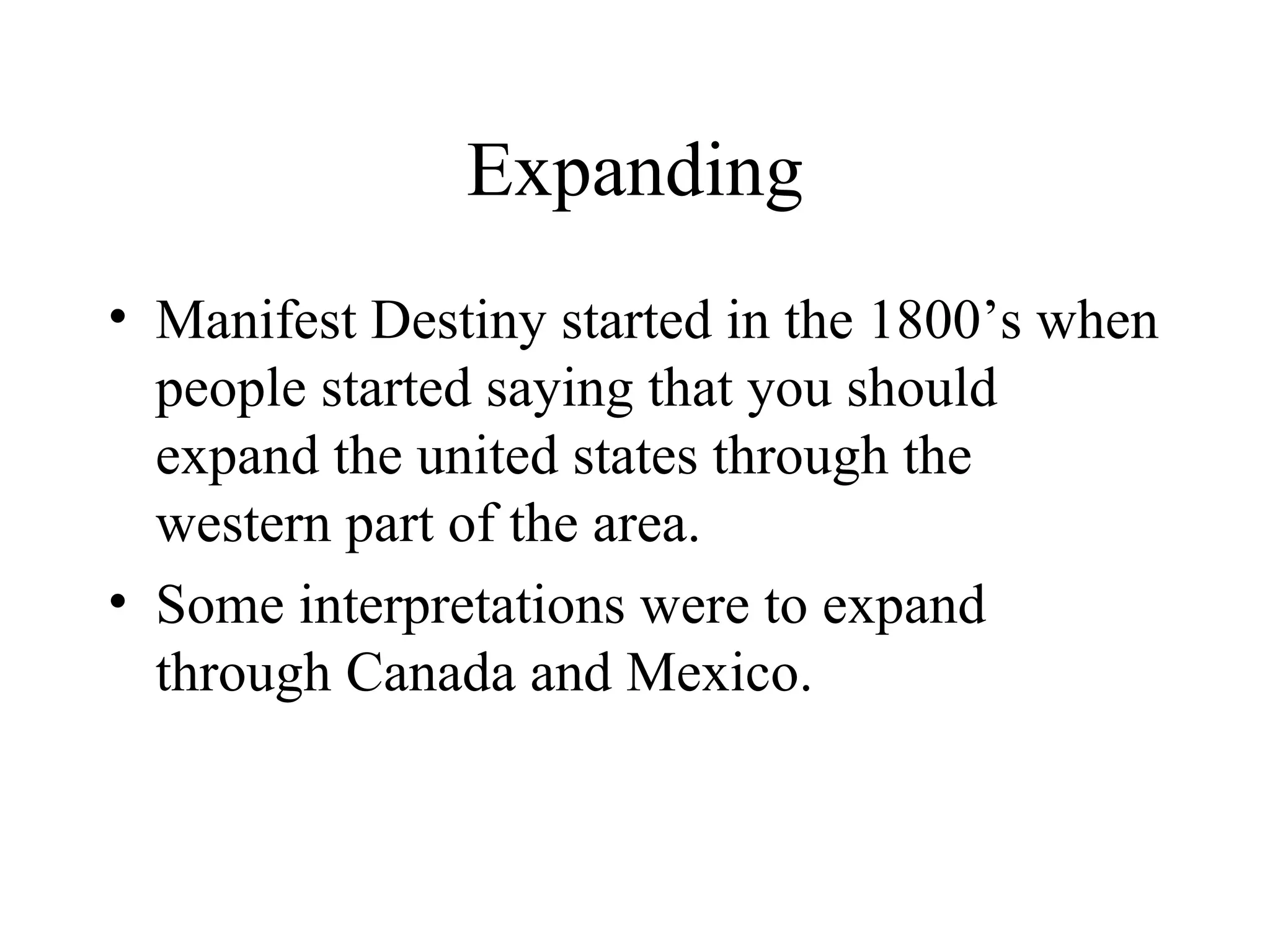Manifest Destiny | PPT
