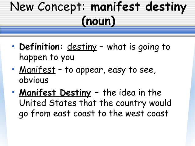 Manifestdestiny | PPT